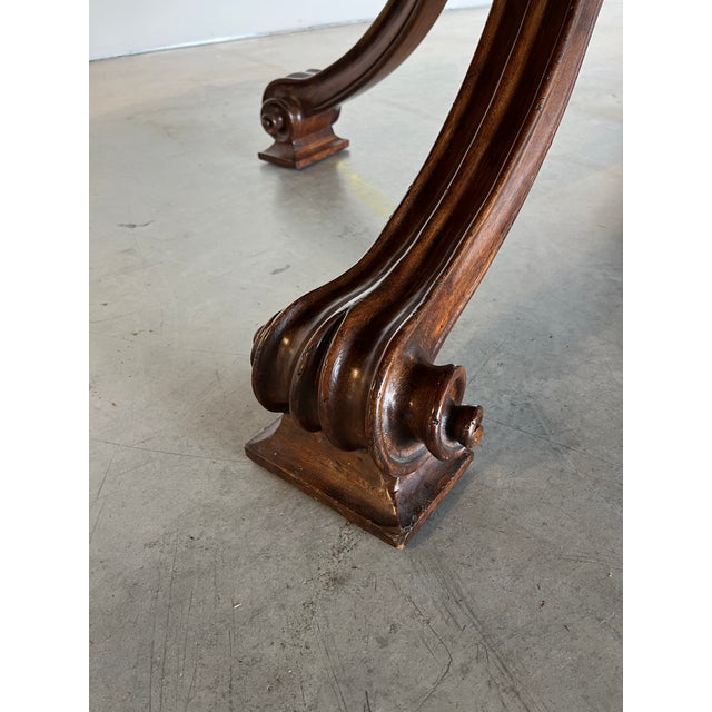 Walnut Volute Extension Dining Table | Chairish