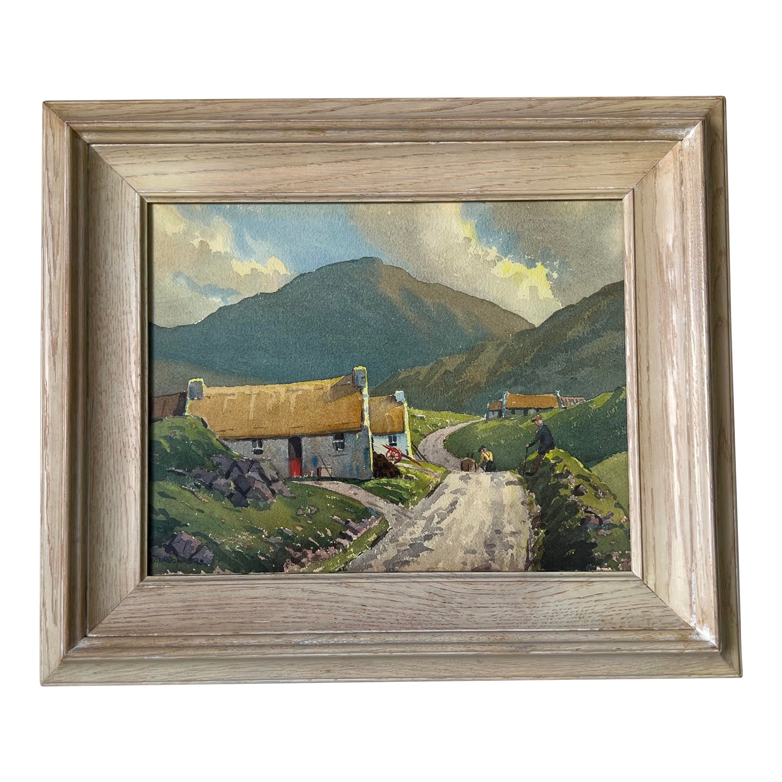 70's Gean Oconnor Impressionist Countryside Farm Landscape Watercolor ...