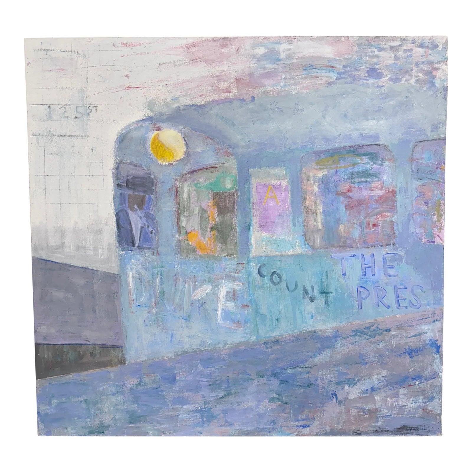 Circa 1988 Stephen Henriques "The 'A' Train" Original Artwork | Chairish