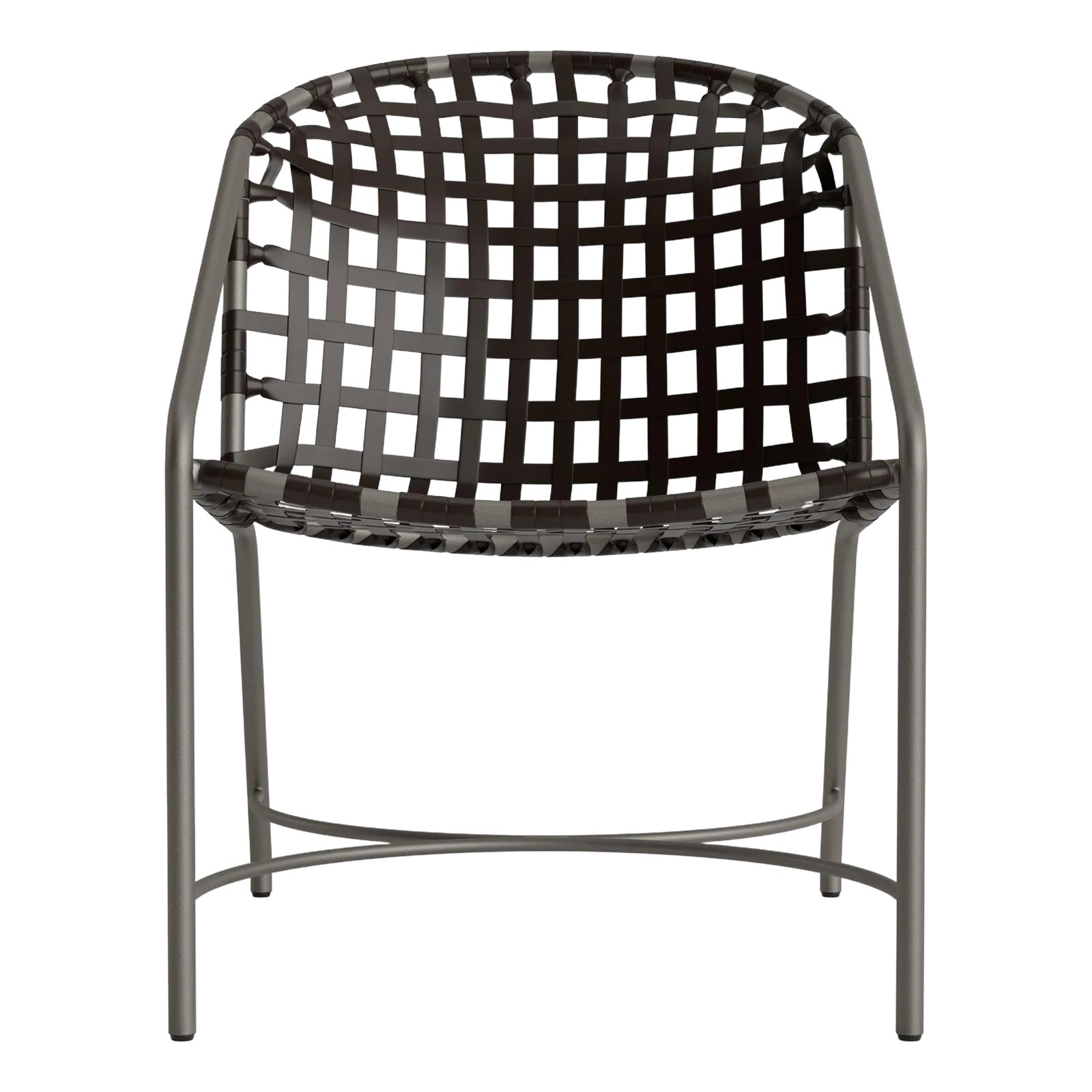 Brown Jordan Kantan Aluminum Vinyl Arm Chair, Mica frame with Coffee ...