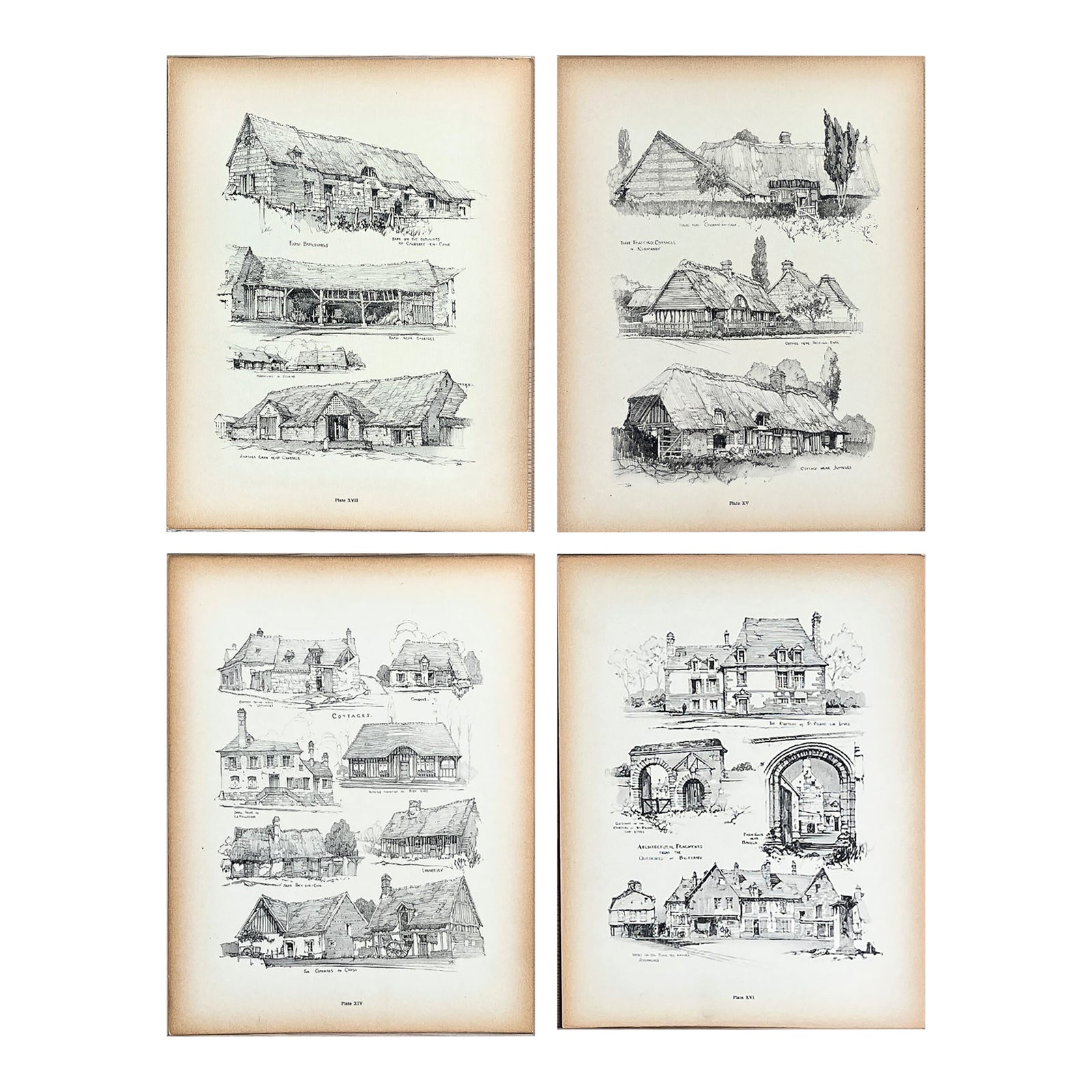 Set of Four 1928 French Architectural Prints — From Domestic ...