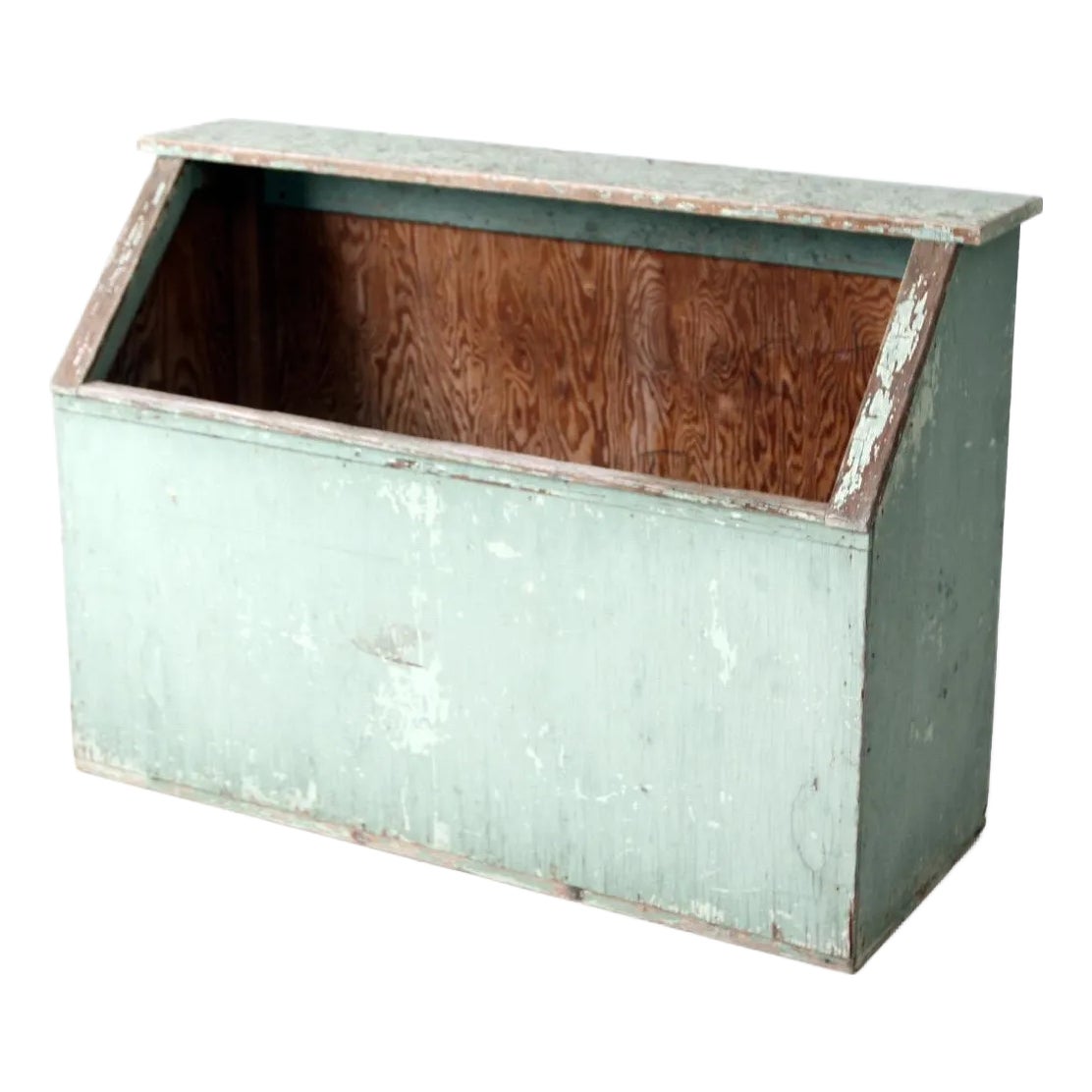 Antique Painted Farmhouse Bin | Chairish