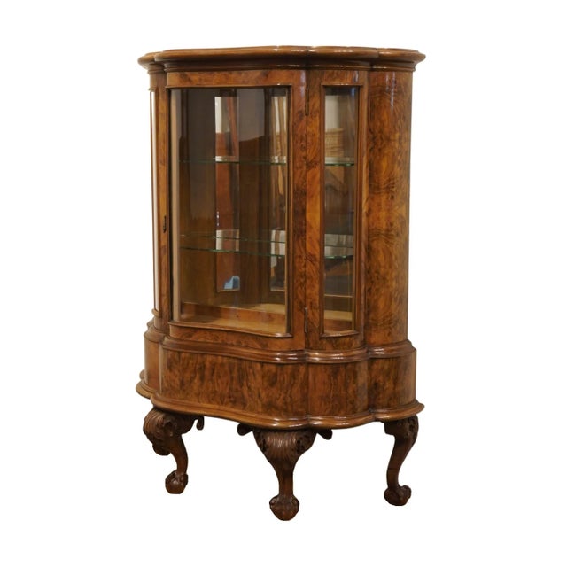 Vintage Antique Ornate French Inspired Traditional Burled Walnut 51 ...