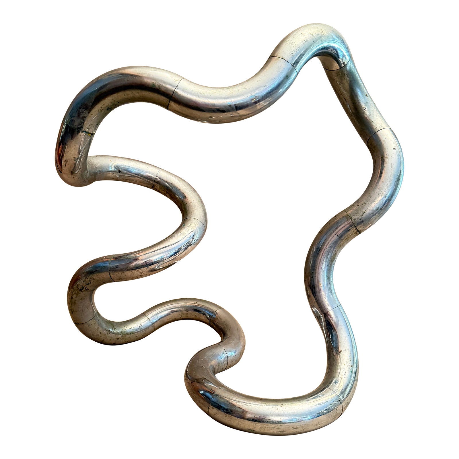 XL Vintage Silver Chrome Tangle 1982 Richard Zawitz | Chairish