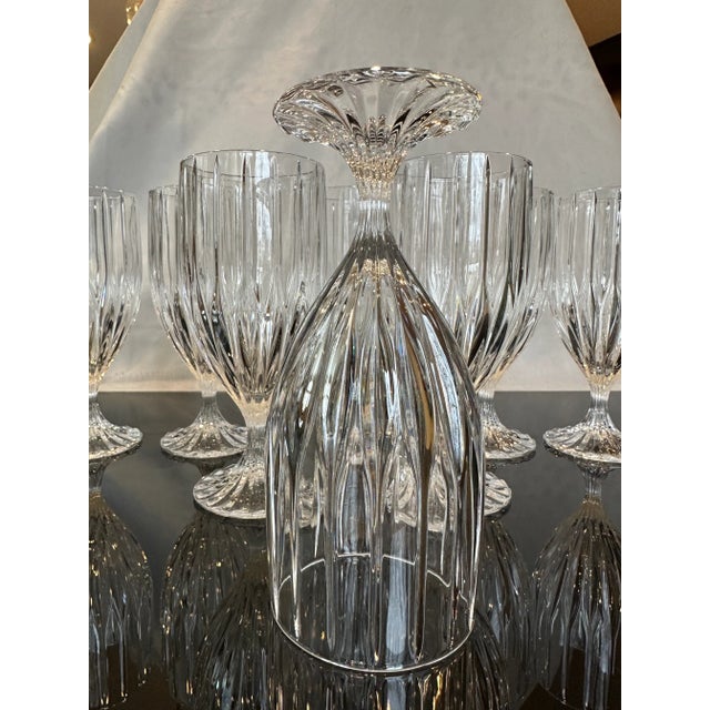Late 20th Century Park Lane By Mikasa Iced Tea Crystal Glasses Set Of