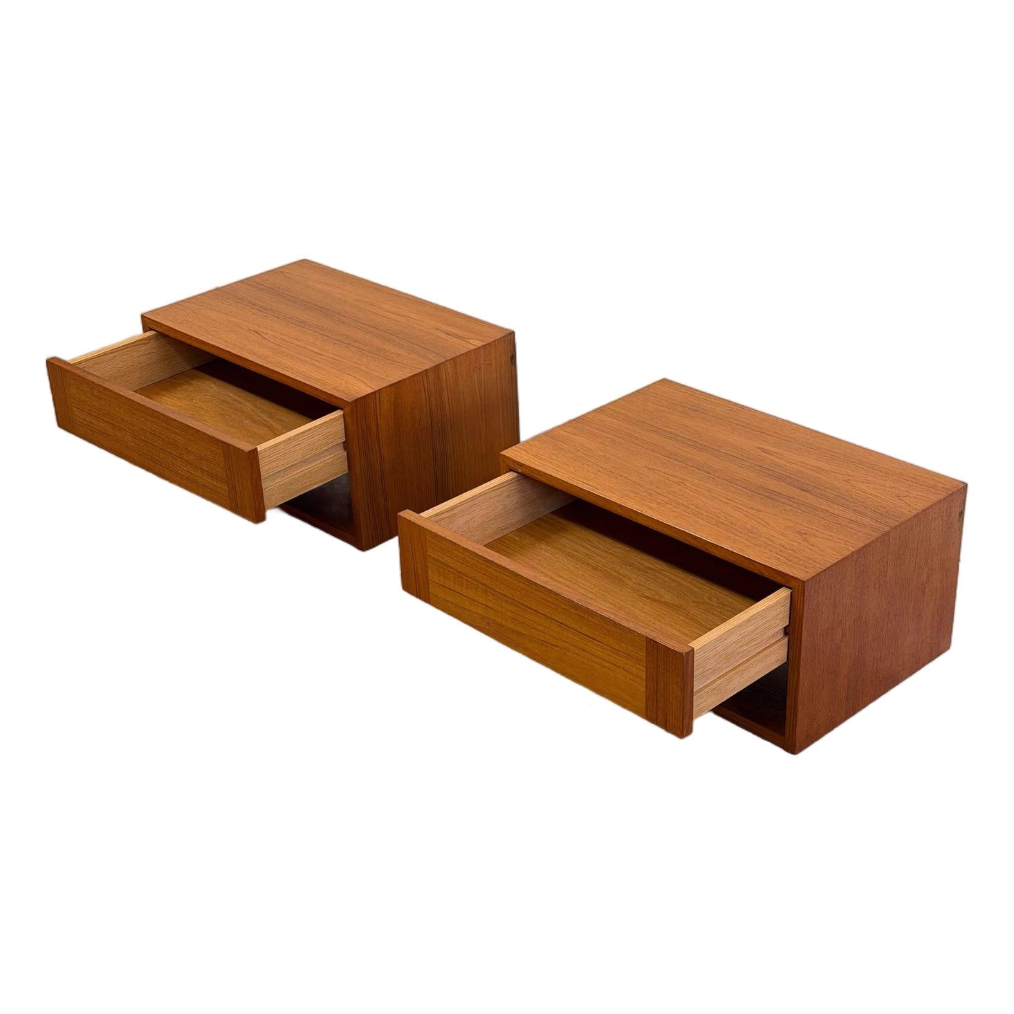 Mid 20th Century Danish Modern Teak Floating Nightstands – Mid Century ...