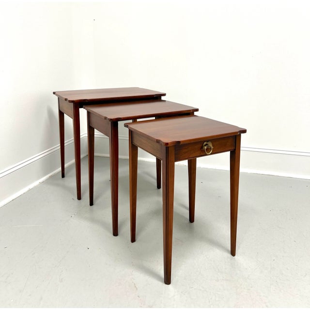 Statton Centennial Cherry Chippendale Nesting Tables - Set of 3 | Chairish