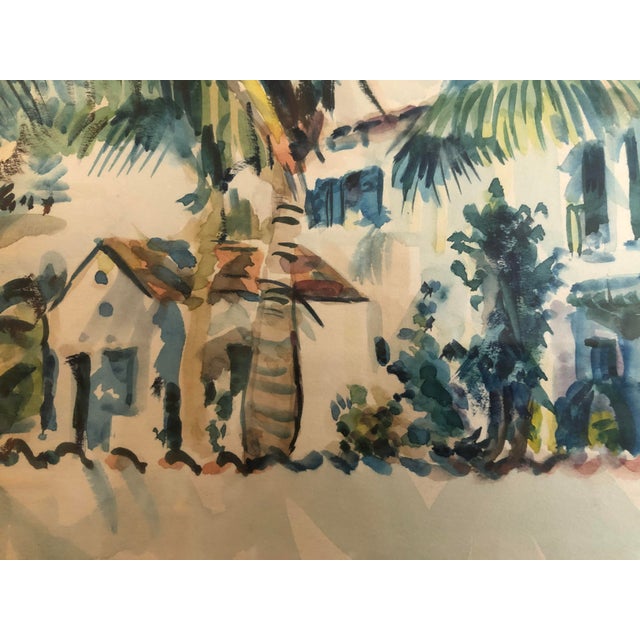 Set of 2 Vintage F. Richardson Murray Coral Gables House Portrait ...