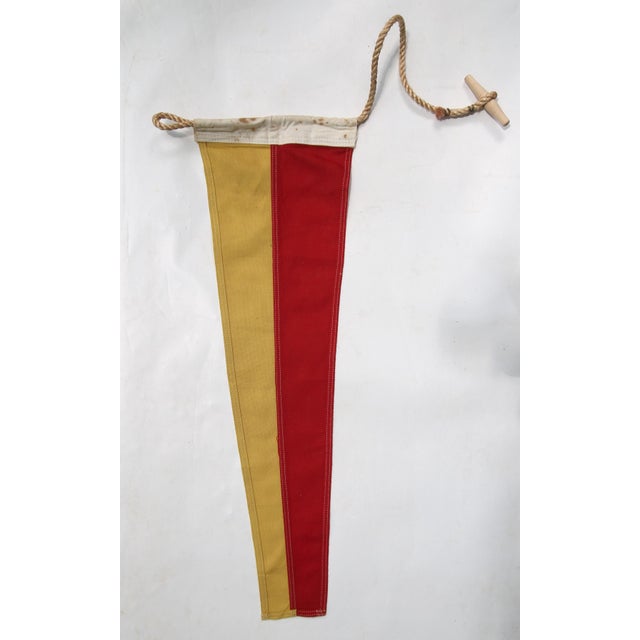 Vintage Linen Nautical Signal Flag Number 7 | Chairish