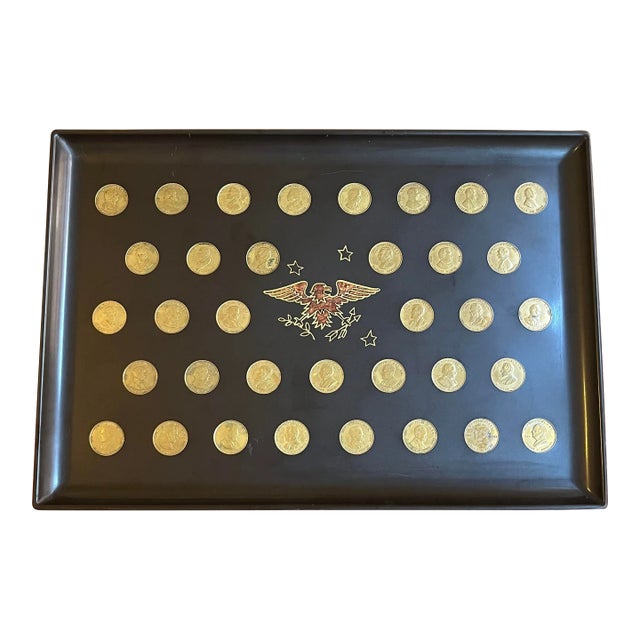 1960s Couroc of Monterey Presidential Coin Tray Washington - Johnson ...