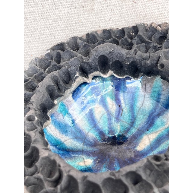 Vintage Volcanic Crater Raku Lava Bowl by Hutch Ceramics Maui | Chairish