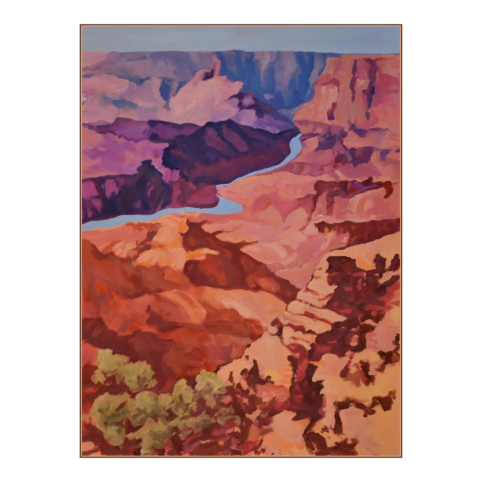 "River Bend Grand Canyon 2" Contemporary Expressionist Landscape ...