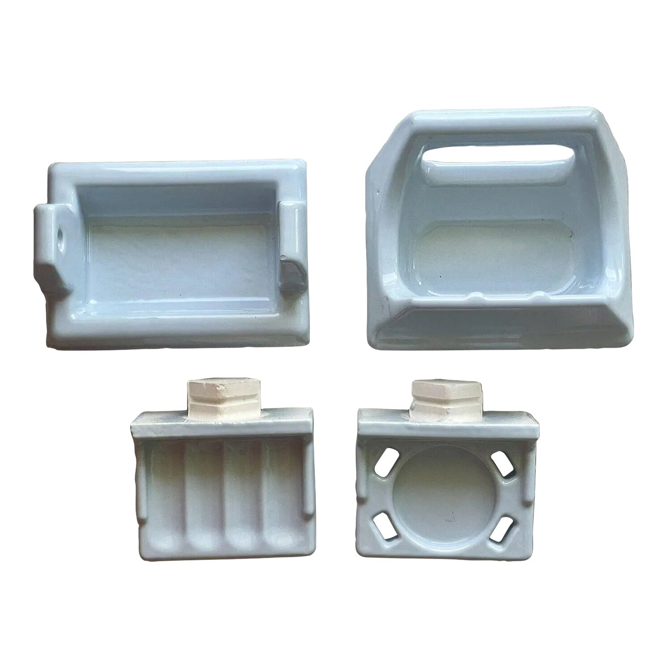 1950s Vintage Baby Blue Ceramic Mid-Century Modern Bathroom Fixtures ...