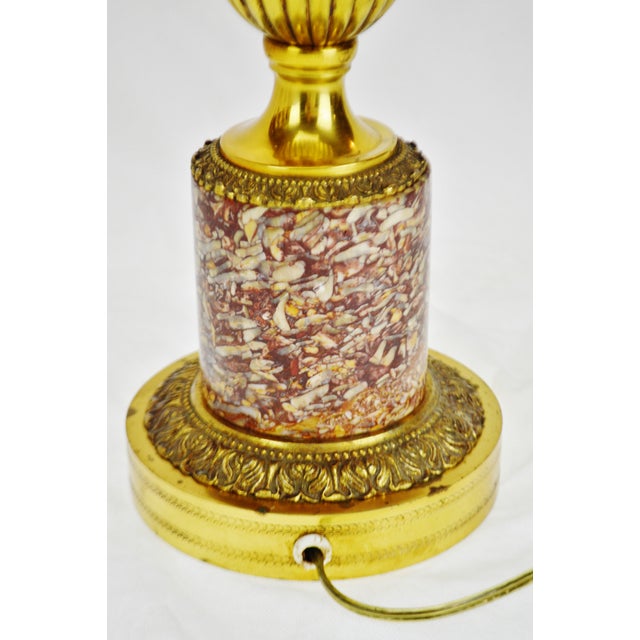 Vintage Stone Base Table Lamp | Chairish