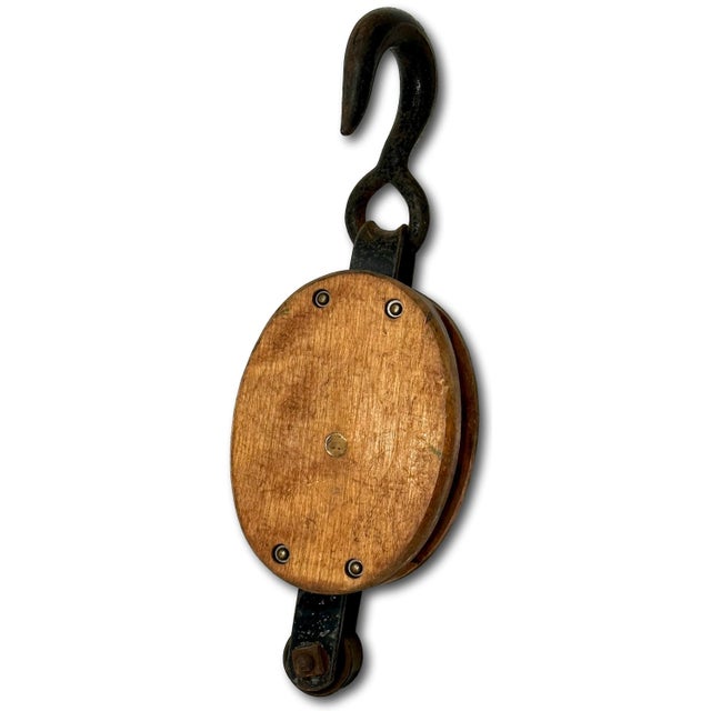 Antique Tall Ship Sail Rigging Block & Tackle Pulley by Boston ...