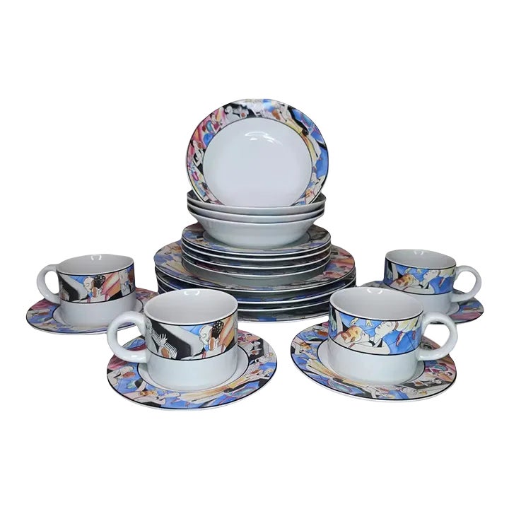 Vintage 1993 Tango Sakura Sue Zipkin Service for 4 With Box- 20 Pieces ...
