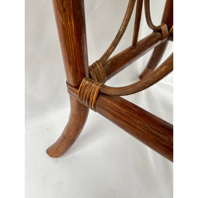 Mid-Century Bamboo/Rattan Plant Stand | Chairish