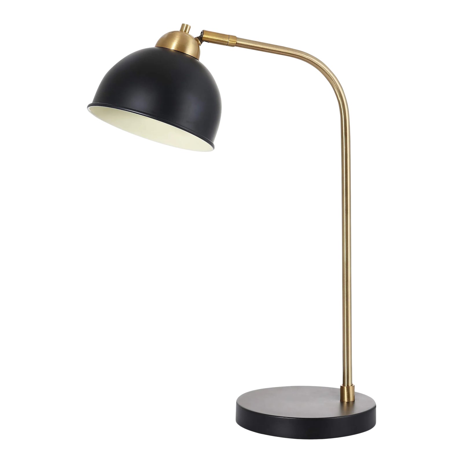 Modern Task Lamp - Black & Brass Gold | Chairish