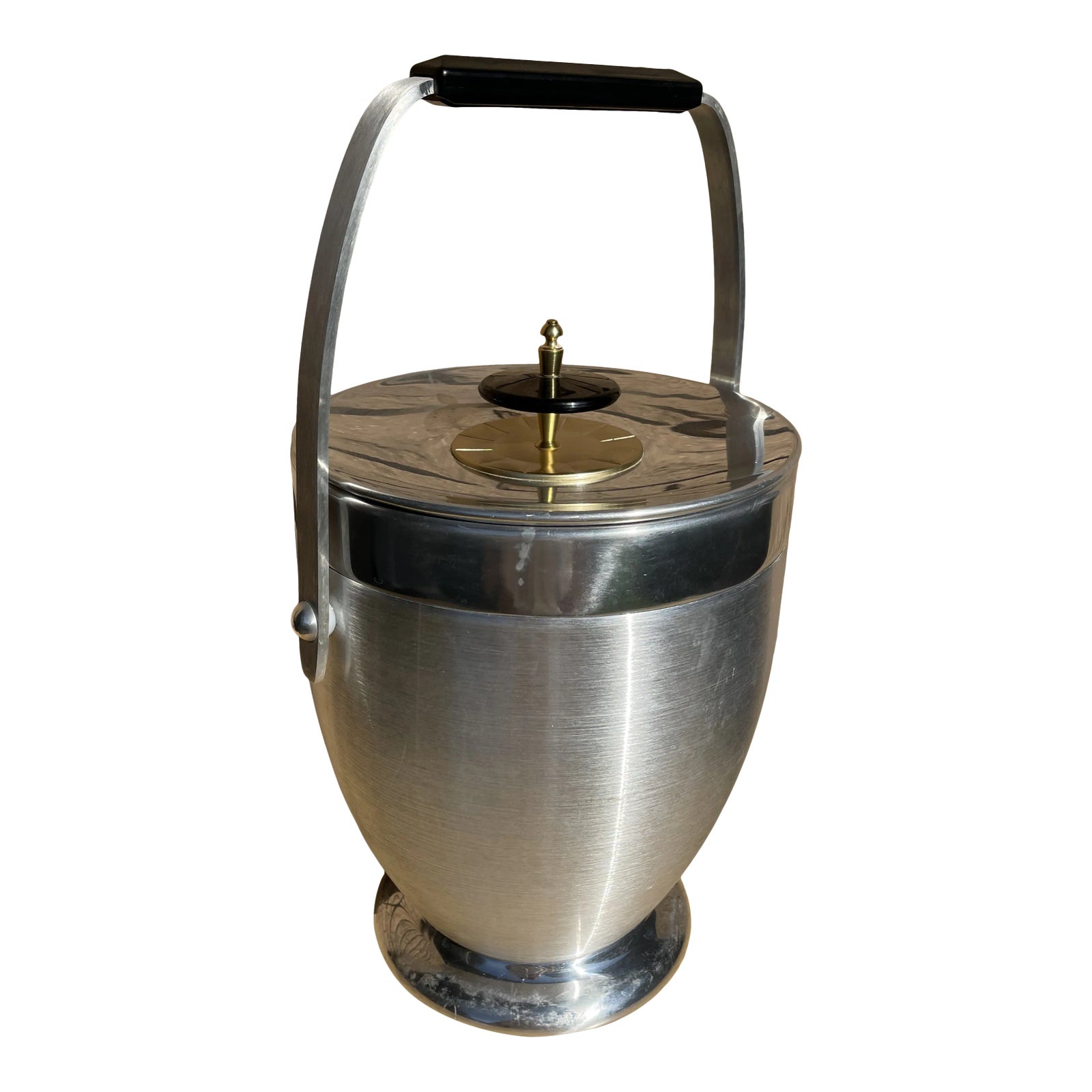 Mid-Century Modern Chrome Ice Bucket | Chairish