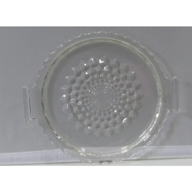 Vintage Clear Jeannette Depression Glass Cubist Diamond Pattern Dual ...