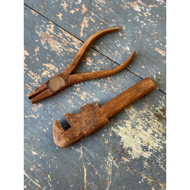 Vintage Hand-Carved Folk Art Tools, a Pair, Circa 1930s/40s | Chairish