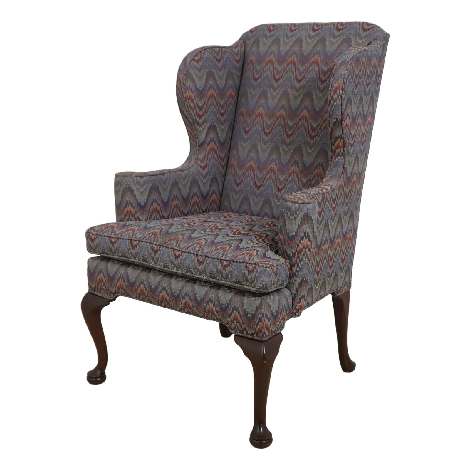 Kittinger Wa-1065 Colonial Williamsburg Mahogany Wing Chair | Chairish