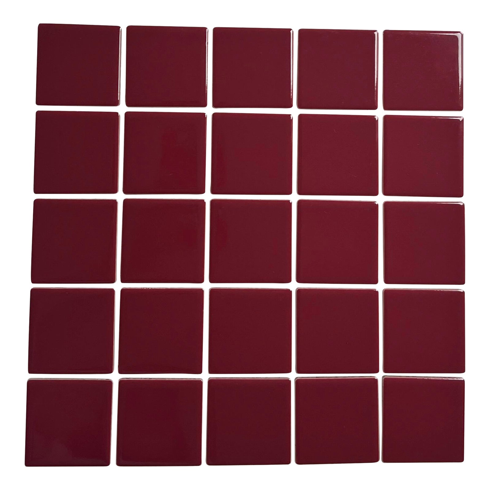 Maroon Vintage Color Tile 1980s Wall Tile, 23 Sq Ft Lot - 23 Piece Set ...