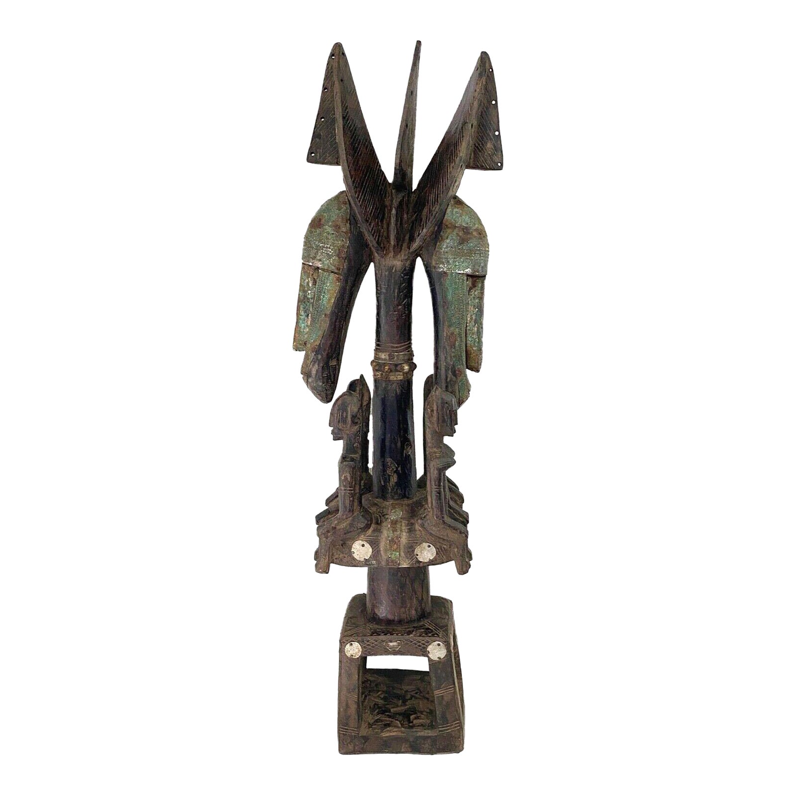 Rare Old Wood Dogon /Marka Tribe Figural Tellem Sculpture 35.5" H ...