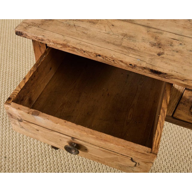 Country French Provincial Bleached Pine Writing Table Desk | Chairish