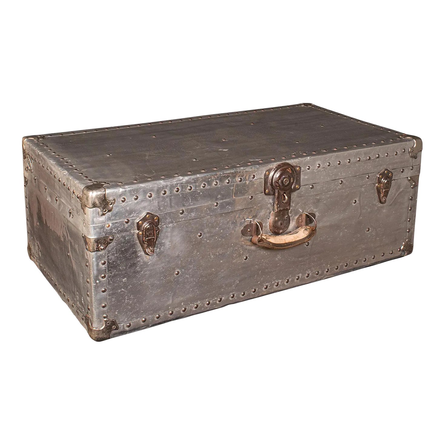 1910's Large Antique Shipping Chest | Chairish