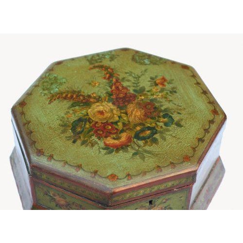 19th Century Gilt English Work Box on Stand | Chairish