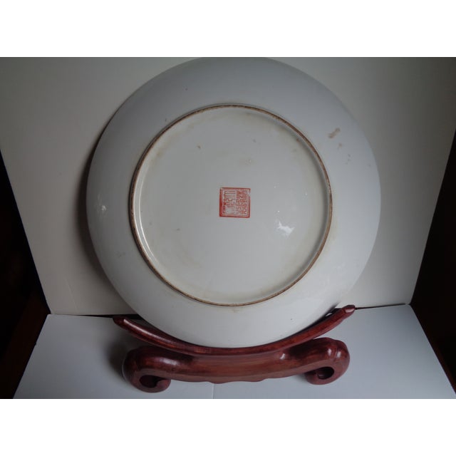 Antique Late 19th Century Oversized Chinese Art Decorative Plate on ...