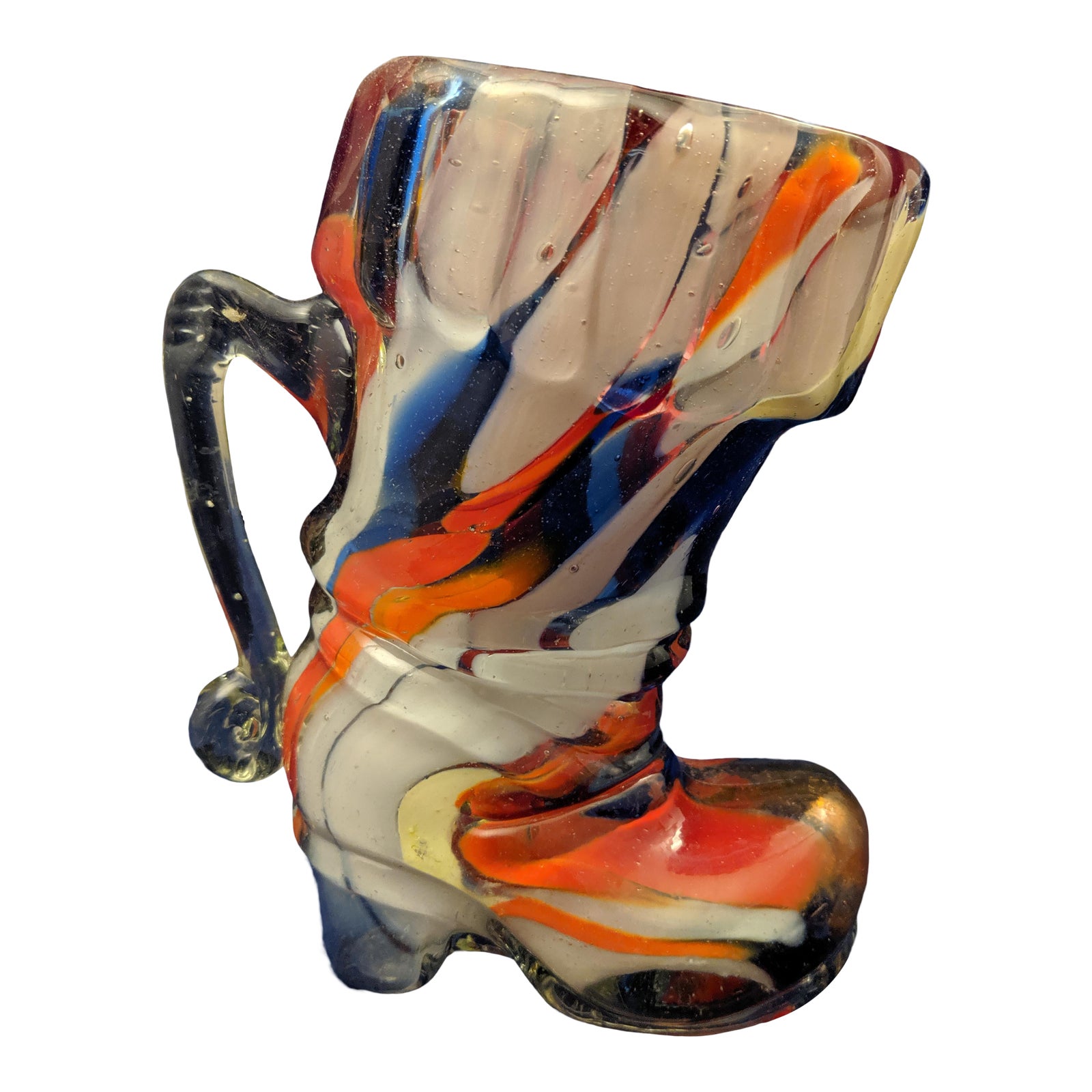 Murano Decor Blown Glass Art Glass Boot Venetian Multi - Colored ...