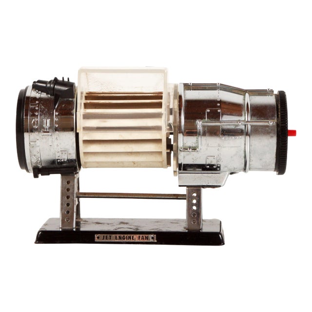 Vintage Mid Century Modern Model Jet Engine Desk Fan | Chairish