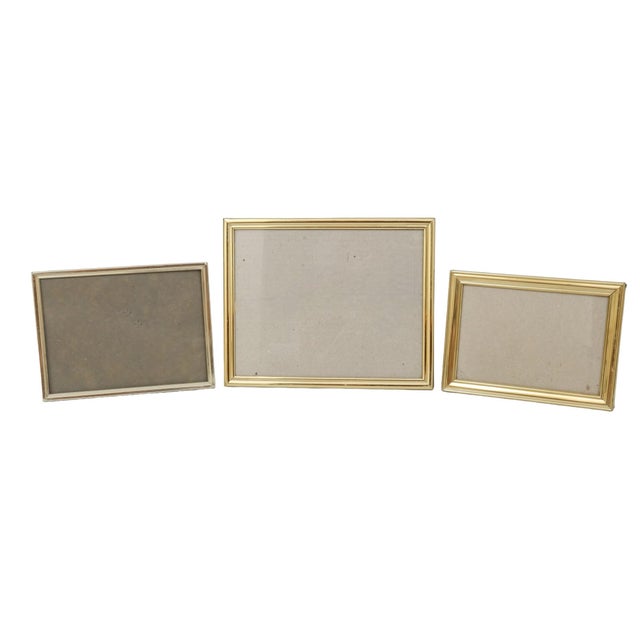 Matching Vintage Brass Photo Frames - Set of 3 | Chairish