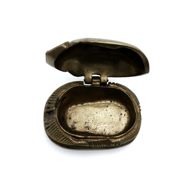 Vintage Brass Scarab Trinket Box | Chairish