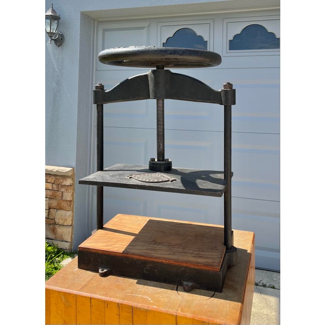 Antique Industrial Iron Book Press | J W Ostrander of Chicago C.1800s ...