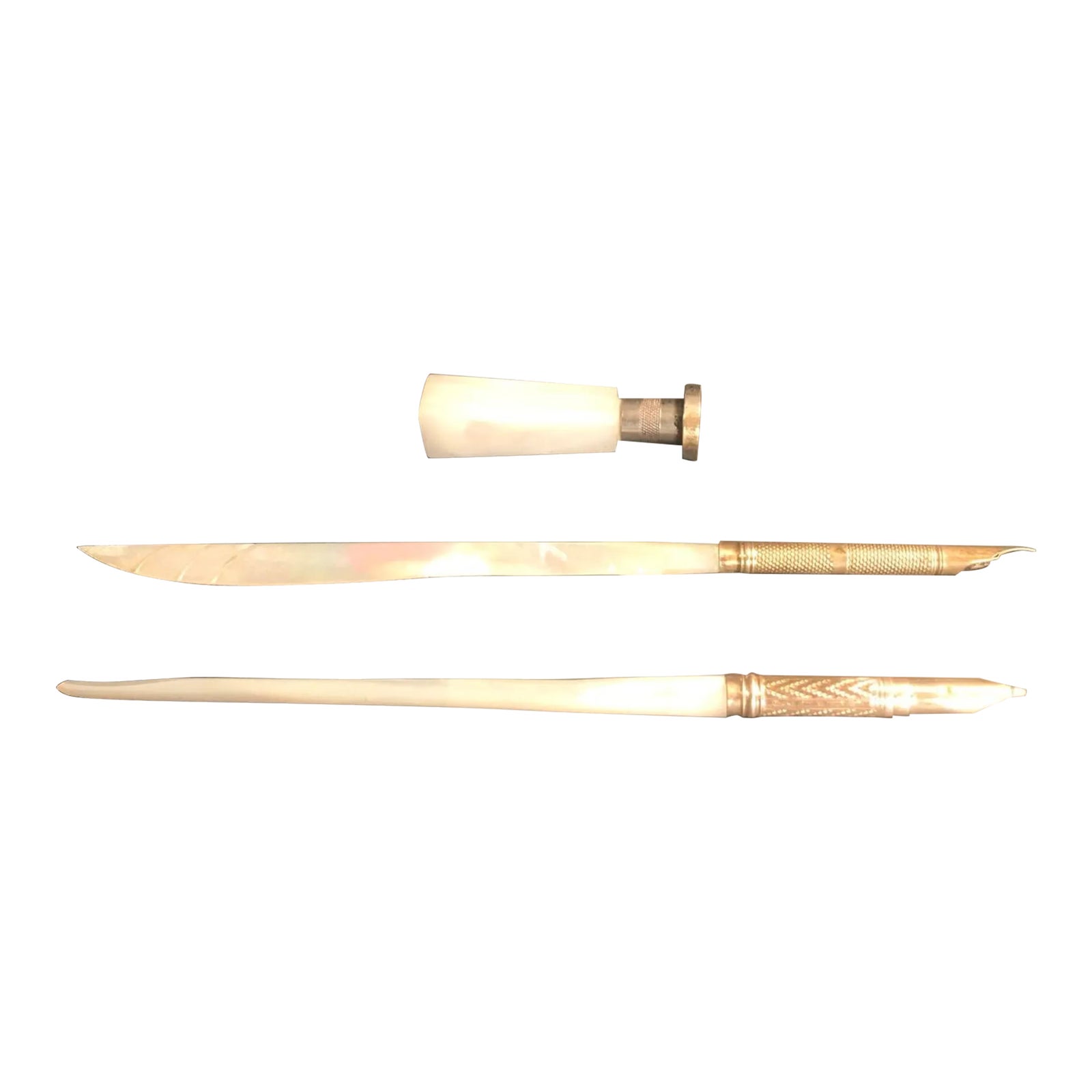 Set of 3 Mother of Pearl Desk Accessories, United States, Circa 1930 ...