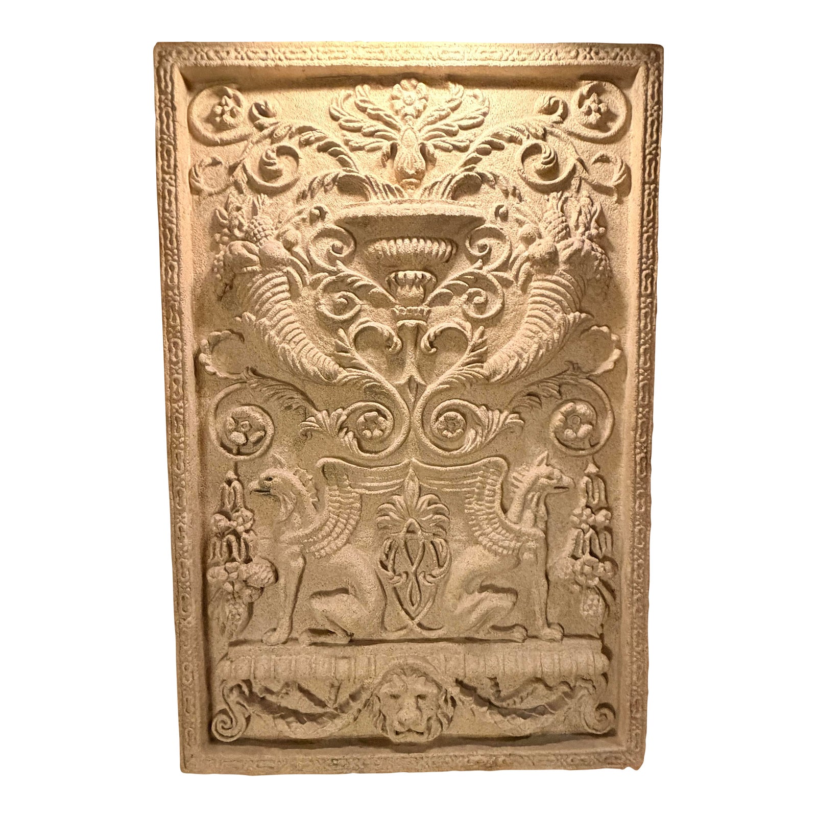 Victorian Egyptian Revival Hand-Cast Resin & Texture Coated Wall ...
