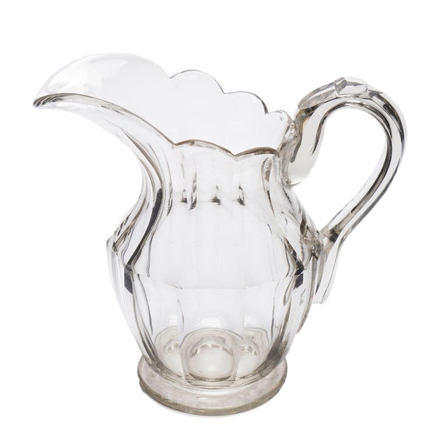 Anglo-Irish Blown & Cut Glass Pitcher, C. 1800 | Chairish