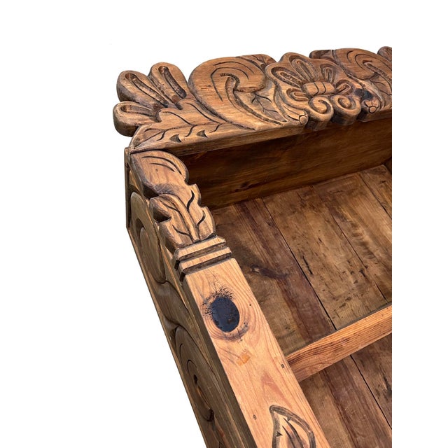 Vintage Hand Carved Folk Art Bookcases | Chairish