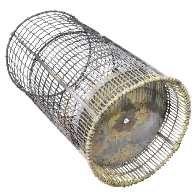 wire trash can large