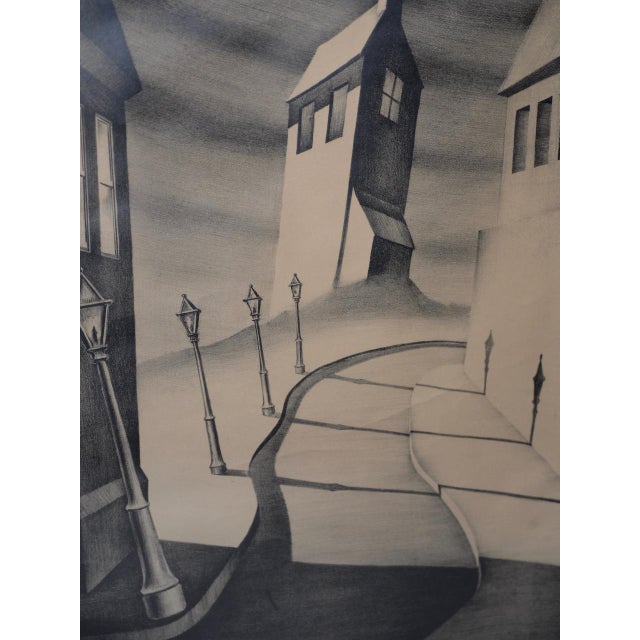 Alfred Gray "Silent Street" Lithograph C.1930s | Chairish