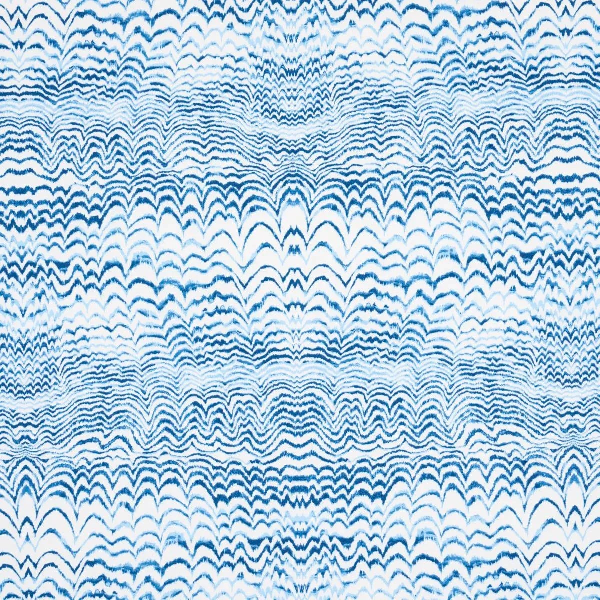 Schumacher x Trina Turk Ink Wave Print Indoor/Outdoor Fabric in Indigo ...