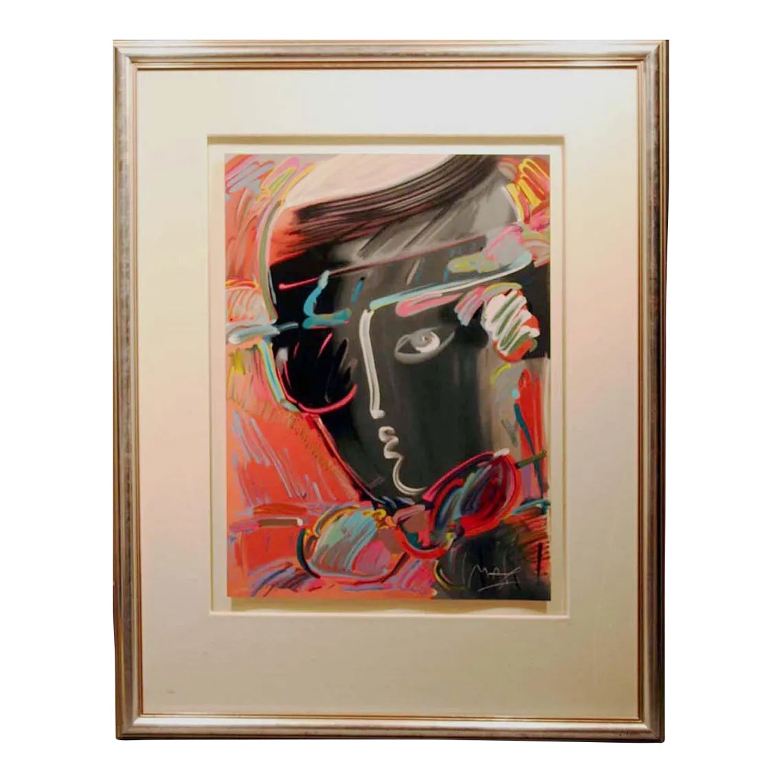 1990 Peter Max "Zero" From Ioae Suite Original Limited Edition Serigraph, Framed | Chairish