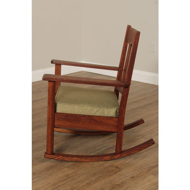 Antique Mission Oak Rocking Chair | Chairish