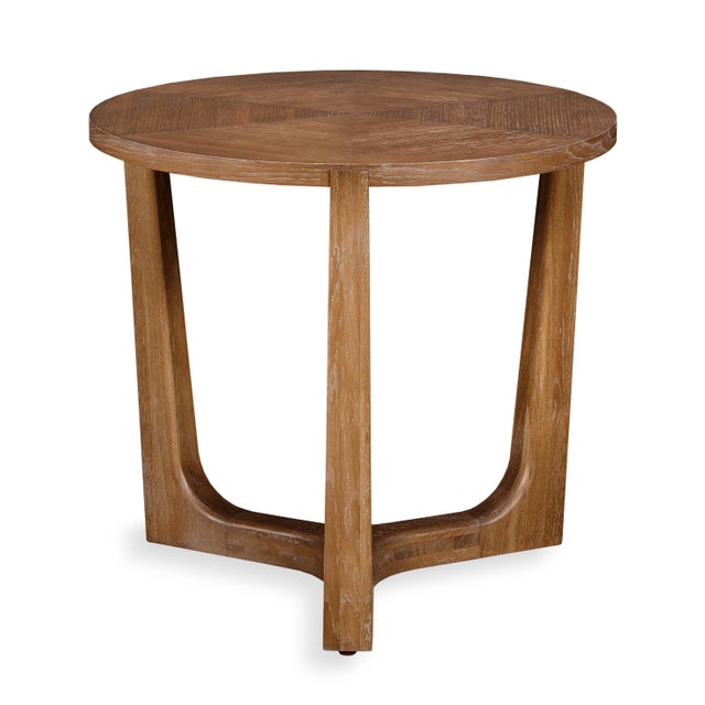 Oak Chairside Table | Chairish