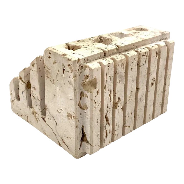 Enzo Mari, Travertine Desk Organizer, Fratelli Mannelli Italy 1970s ...