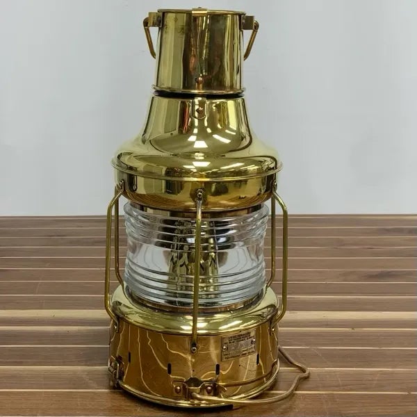 Vintage Koito Red Light Brass Oil Lantern | Chairish