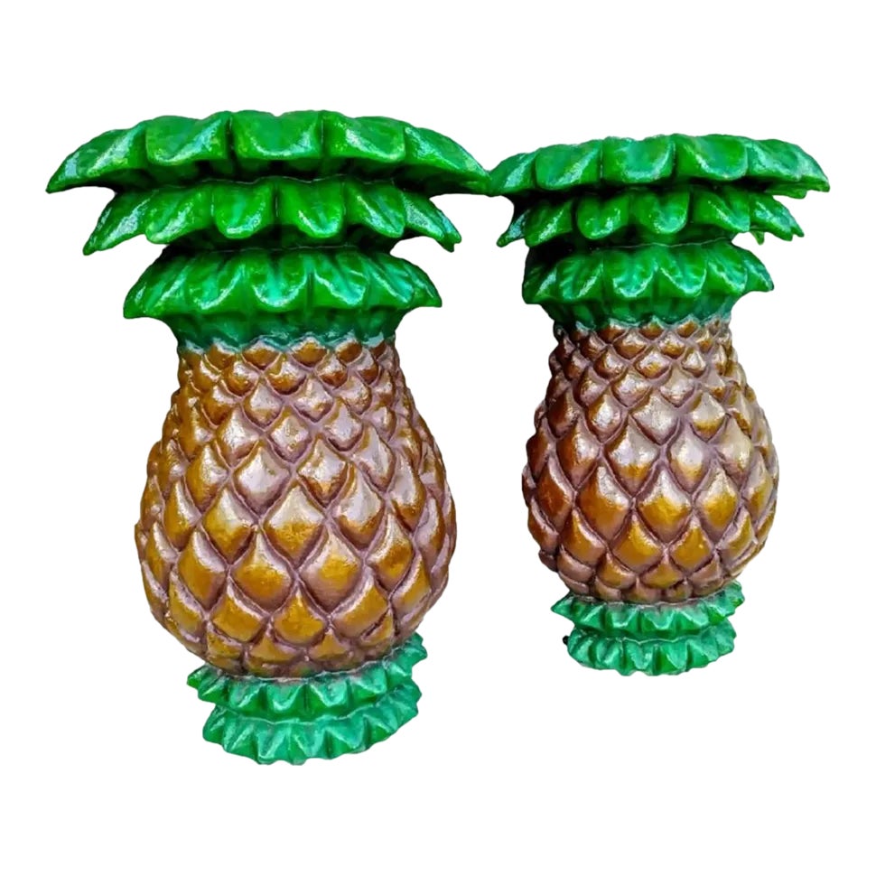 Vintage 60's Monumental 4ft Tall Custom Palm Beach Regency Pineapple ...